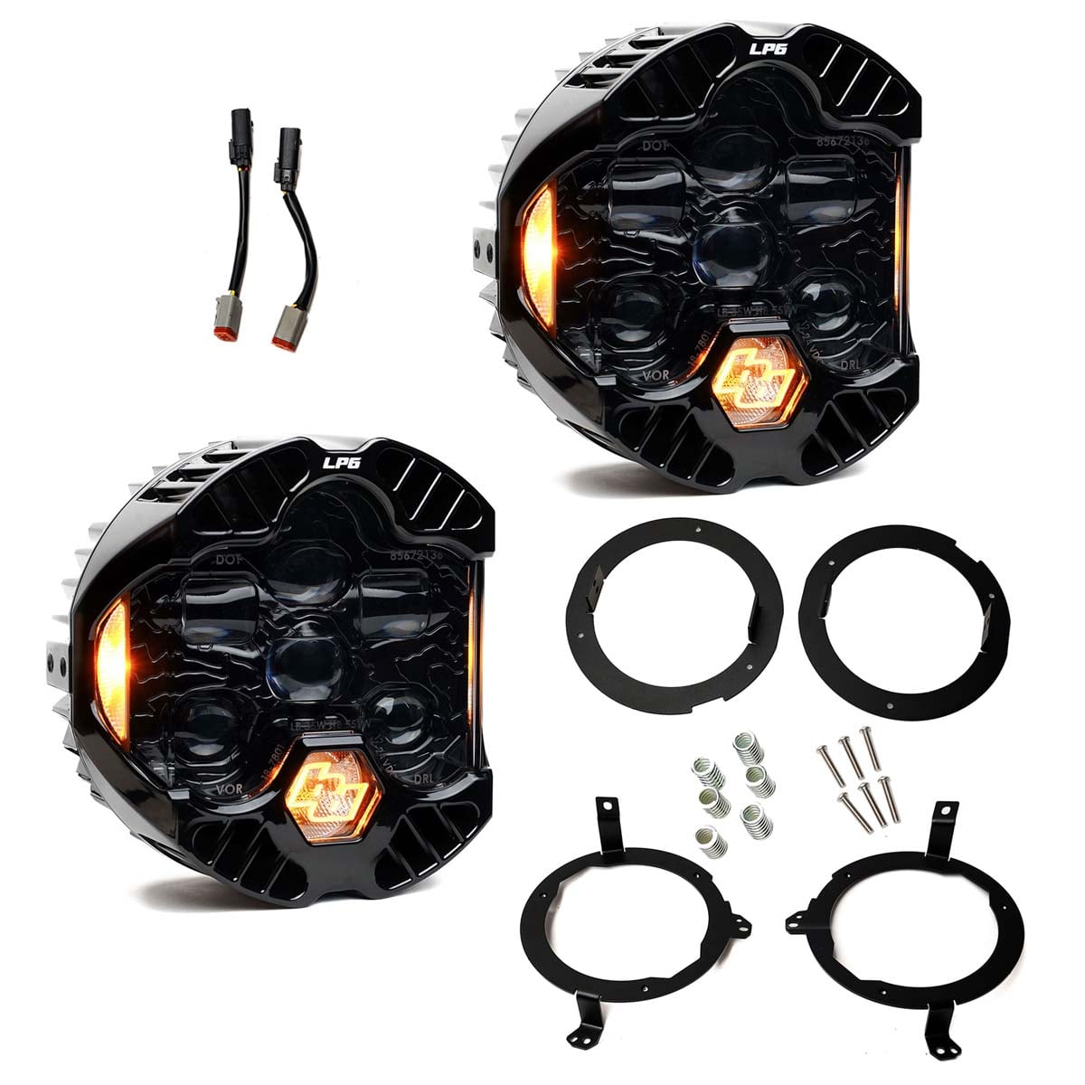 Baja Designs DOT LP6 LED Headlight Kit for Jeep 2018-2025 Wrangler JL ...